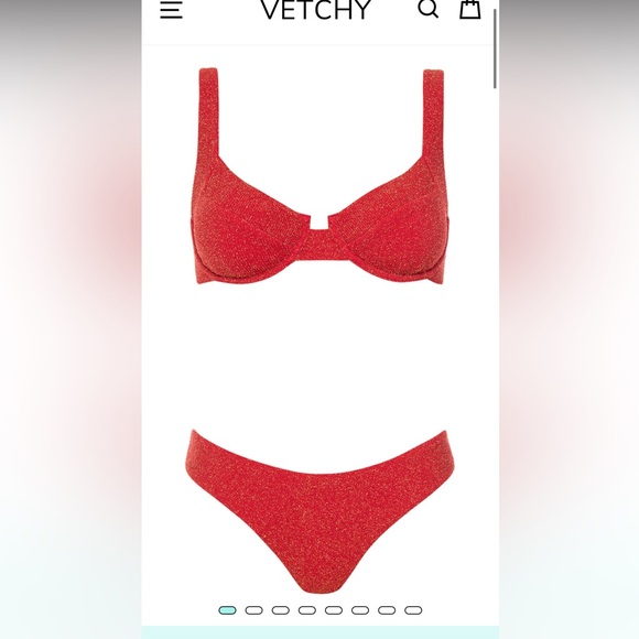Vetchy | Swim | Vetchy Laguna Bikini Red Lurex Set | Poshmark